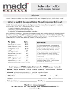 Rates – MADD Message